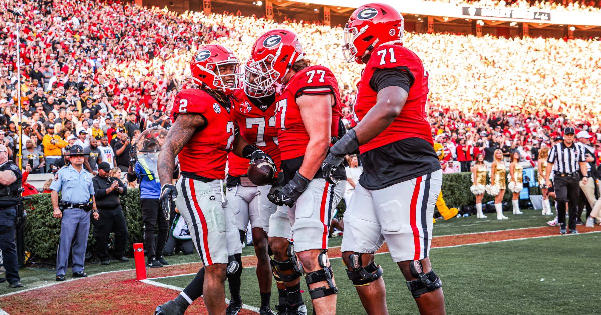 Georgia offensive line paving the way with health and rotation