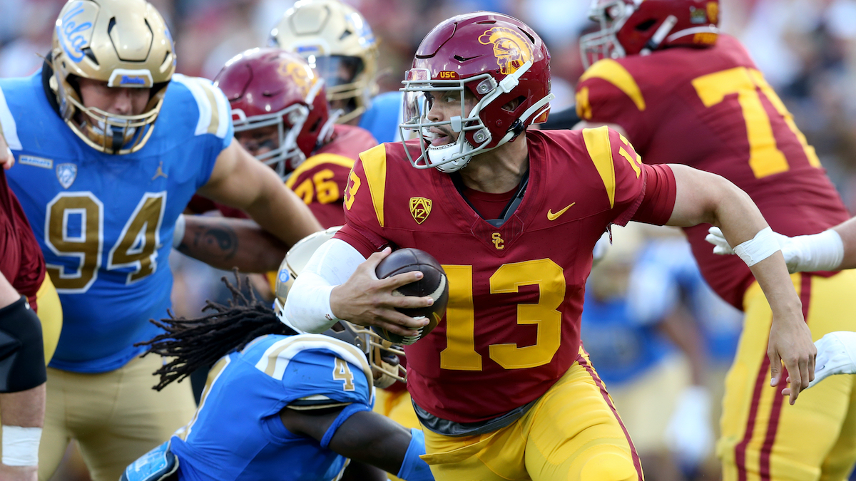 Chip Kelly after UCLA beat USC, Caleb Williams: 'Glad we don't have to ...