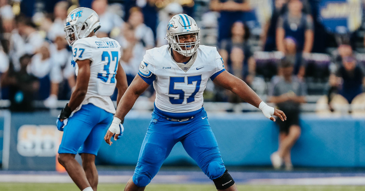 Middle Tennessee defensive tackle Marley Cook sets visits to Miami ...