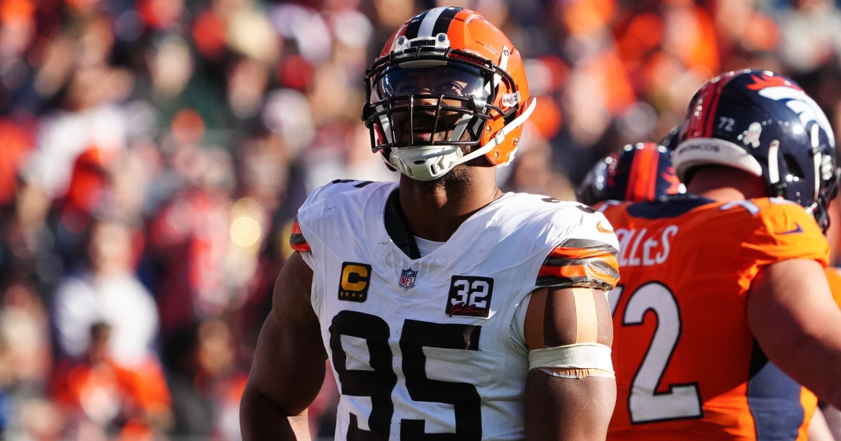 Myles Garrett unveils 2025 QB graveyard in Terminator-themed Halloween ...