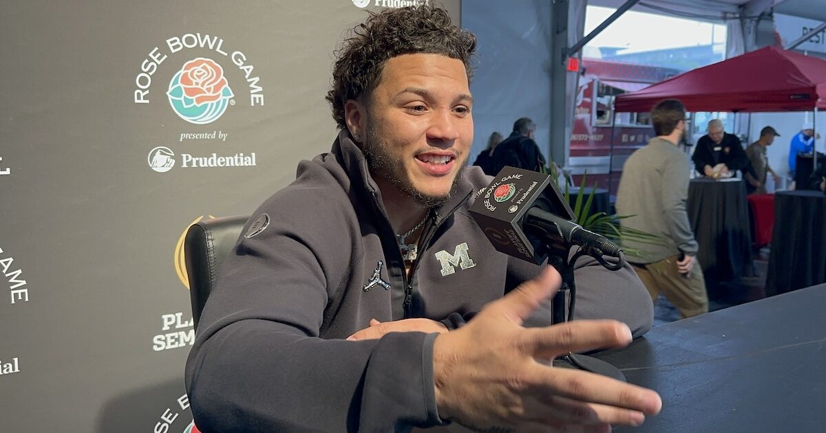 Michigan football: Blake Corum speaks at Rose Bowl media day