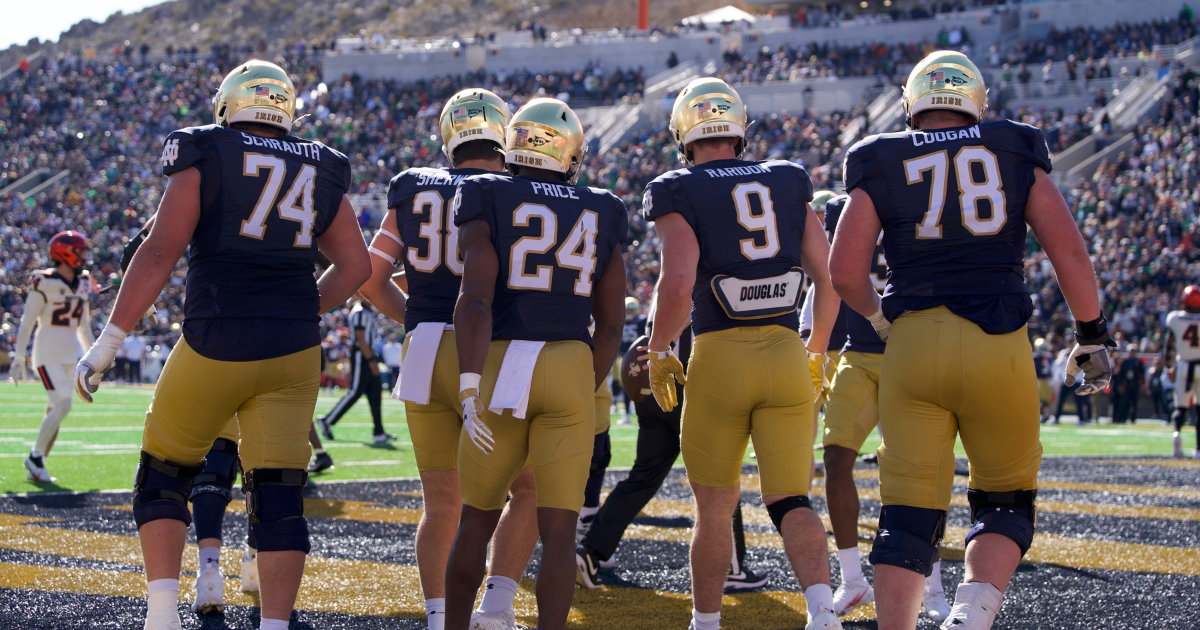 Early 2024 spring weight for every Notre Dame football player on offense
