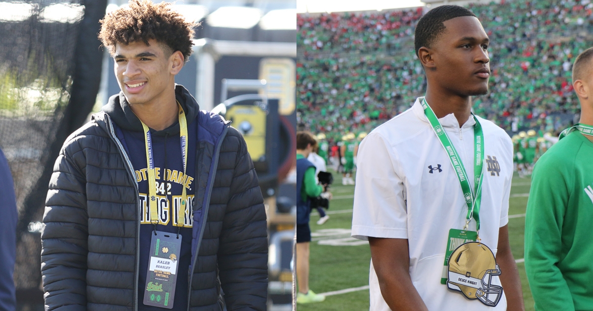 Kaleb Beasley raves about Notre Dame QB commit Deuce Knight
