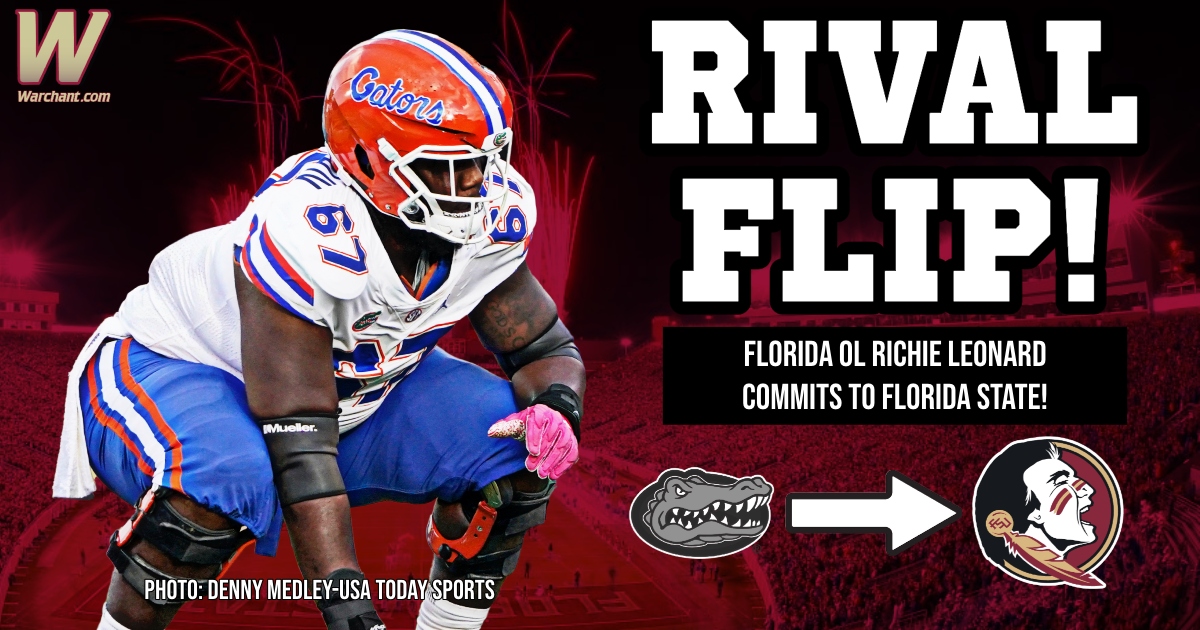 Former UF OL Richie Leonard commits to Florida State
