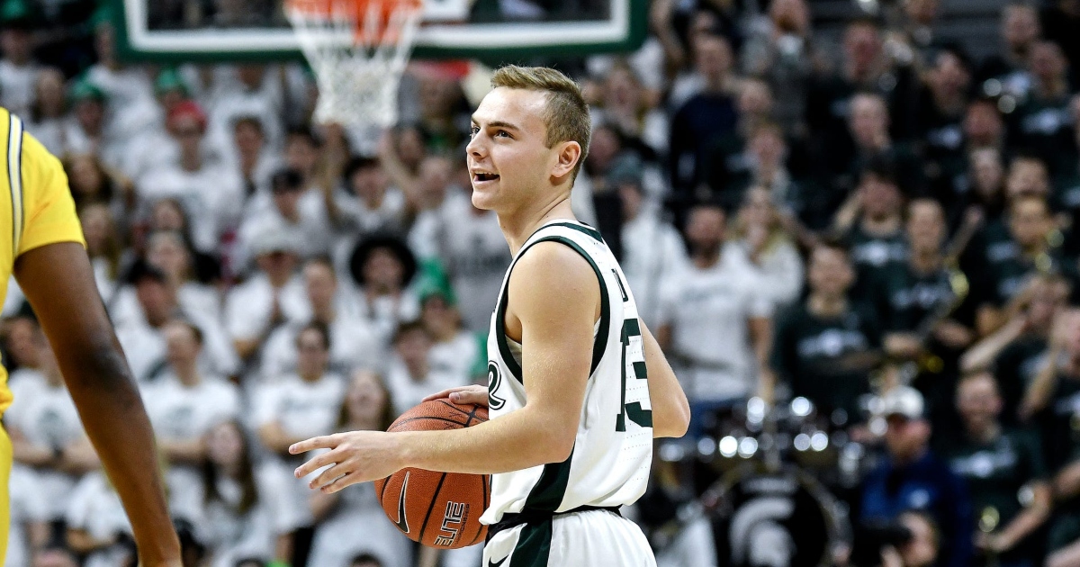 Steven Izzo, son of Tom Izzo, scored first career points with fancy and ...