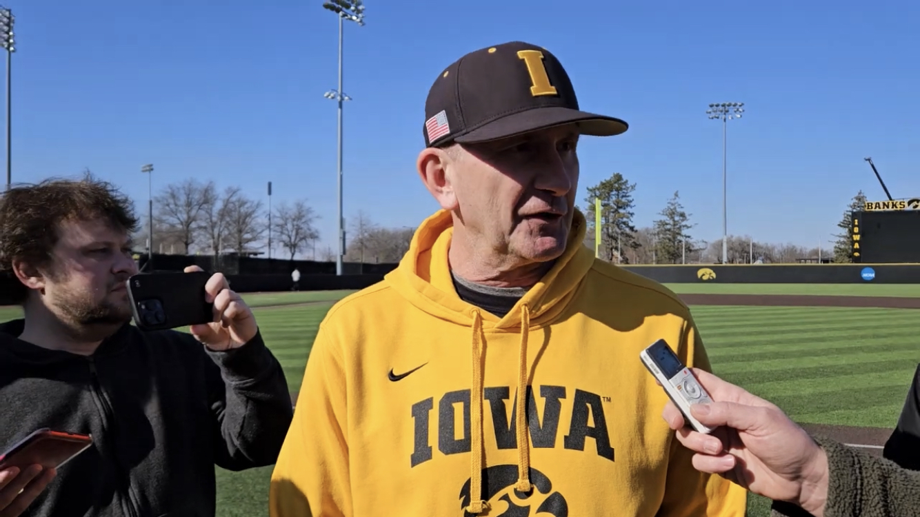 Rick Heller speaks at Iowa Baseball Media Day