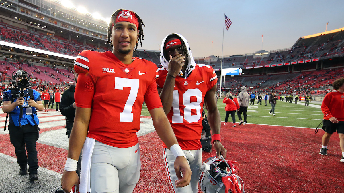 CJ Stroud clowns Florida alums Fred Taylor, Channing Crowder when ...