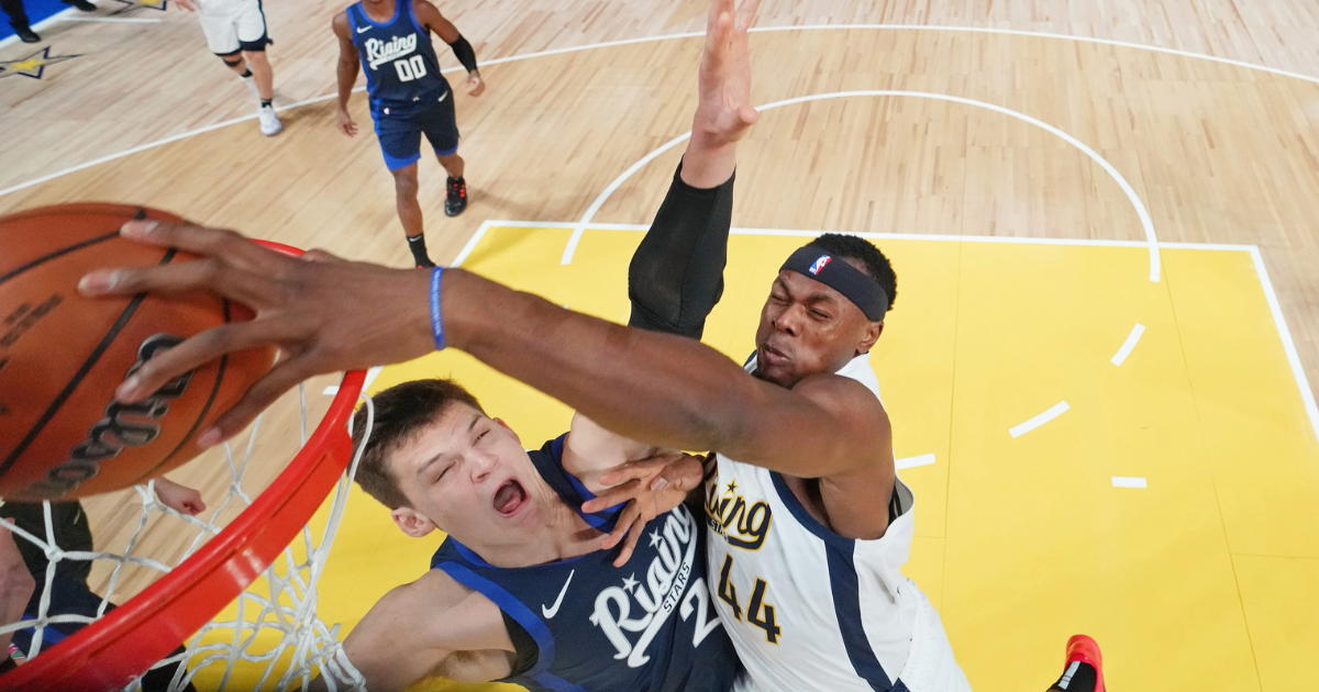 Oscar Tshiebwe put Walker Kessler on a poster during the NBA Rising ...