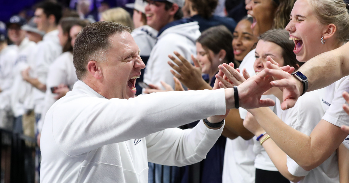 Mike Rhoades of Penn State shares what it was like celebrating with ...