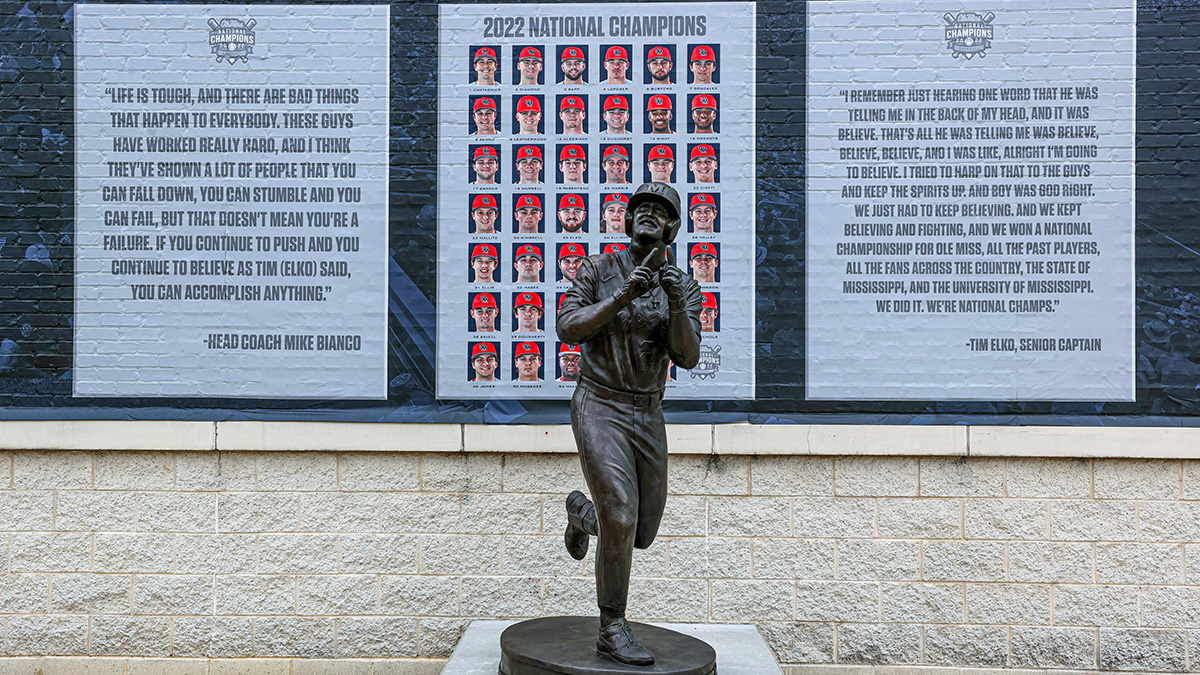 Ole Miss legend Tim Elko comments on his new statue