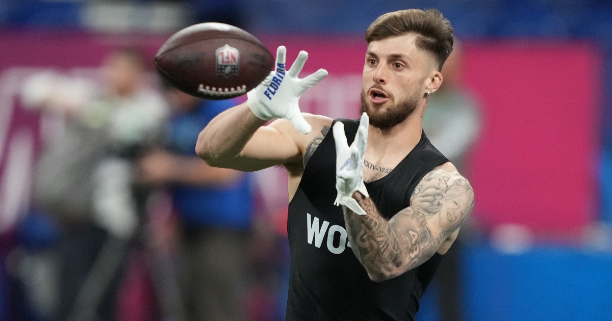 Ricky Pearsall takes in Florida Gators Pro Day as a spectator