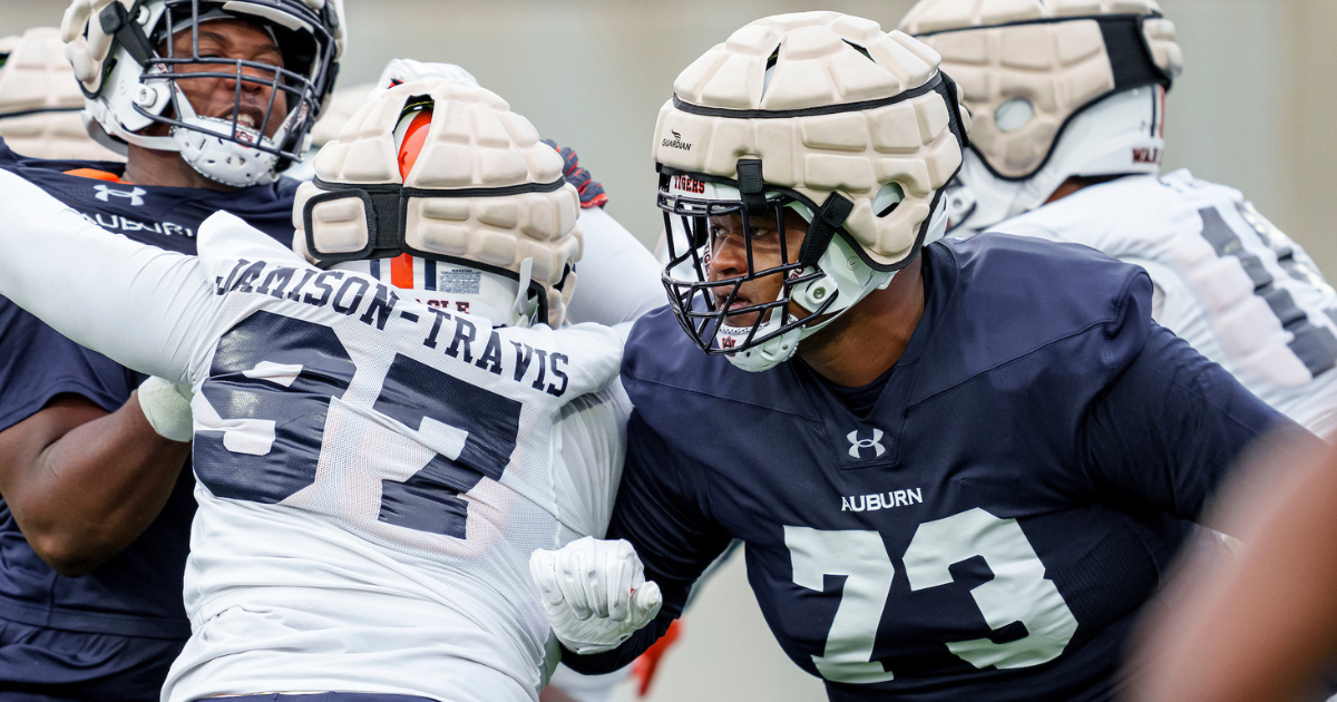 Percy Lewis feeling 'comfortable' at LT after transferring to Auburn