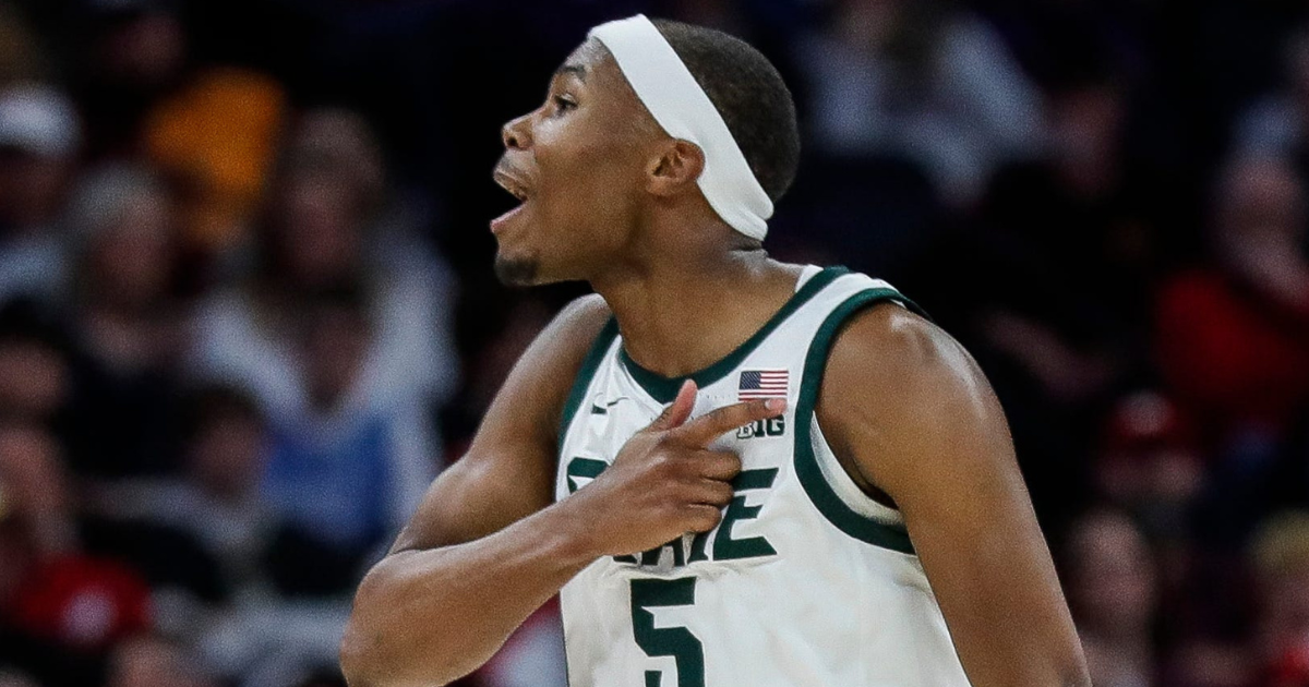 Michigan State guard Tre Holloman hits insane half-court game-winner at ...