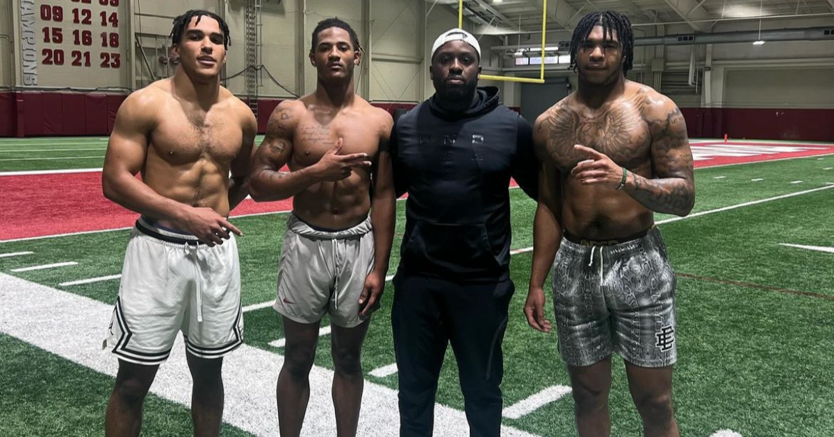 Alabama freshman LBs train with Jihaad Campbell on spring break
