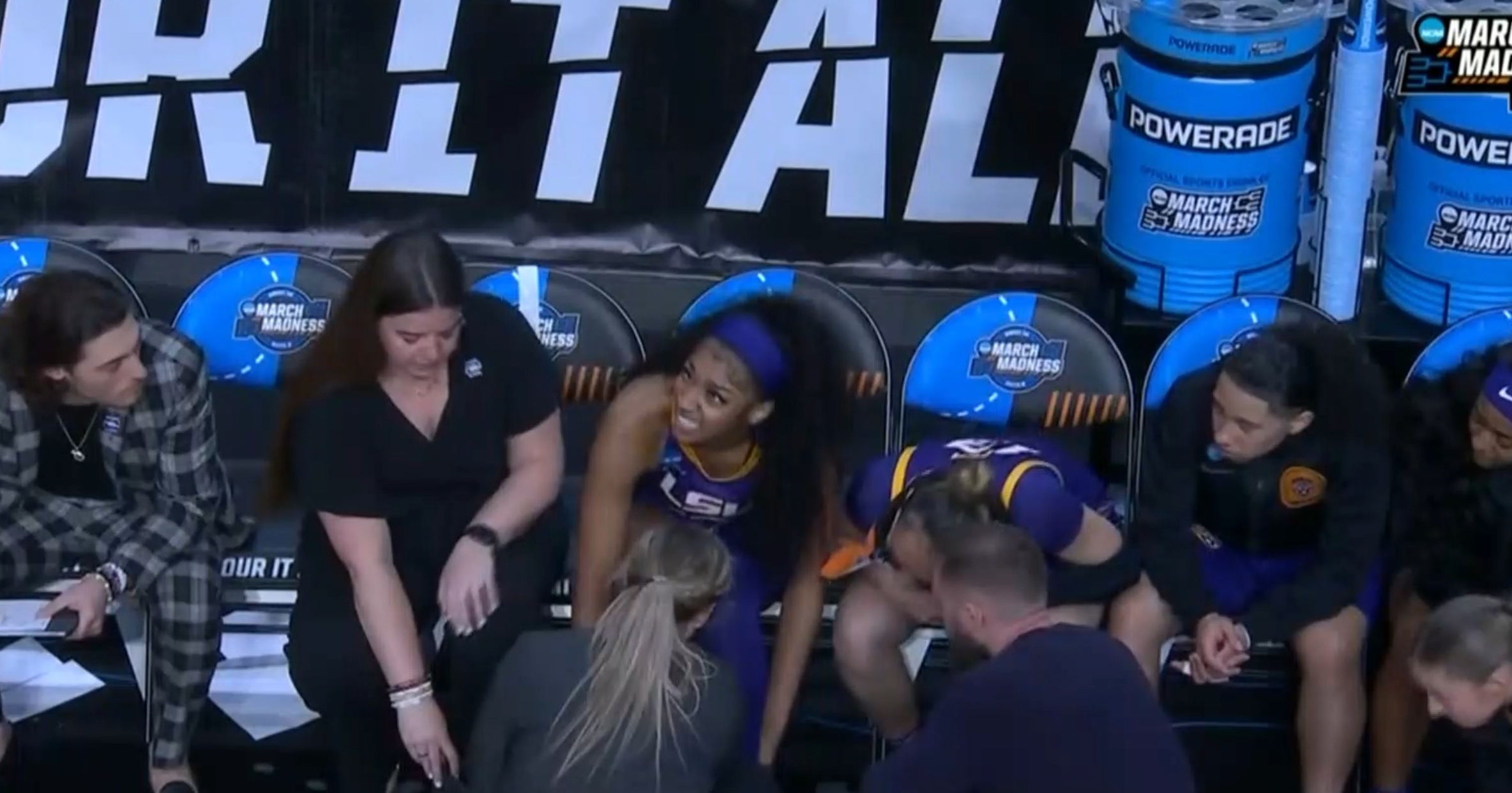 Angel Reese leaves Iowa game during second quarter with apparent injury ...