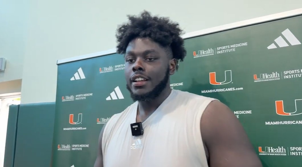 Miami massive OT JUCO arrival Markel Bell standing out