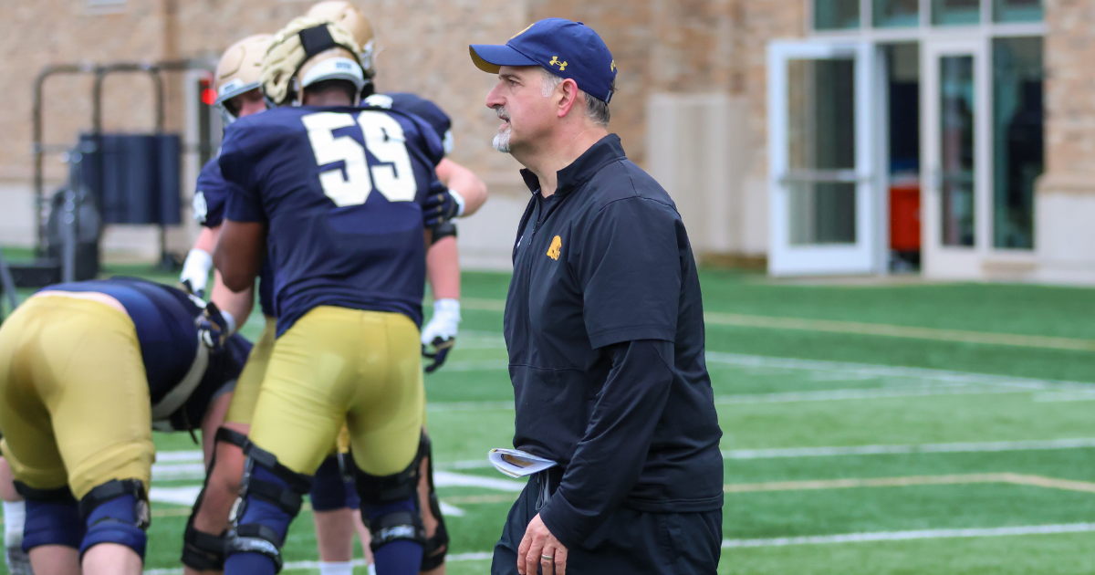 Aside from quarterback, what is the Notre Dame position battle to watch?