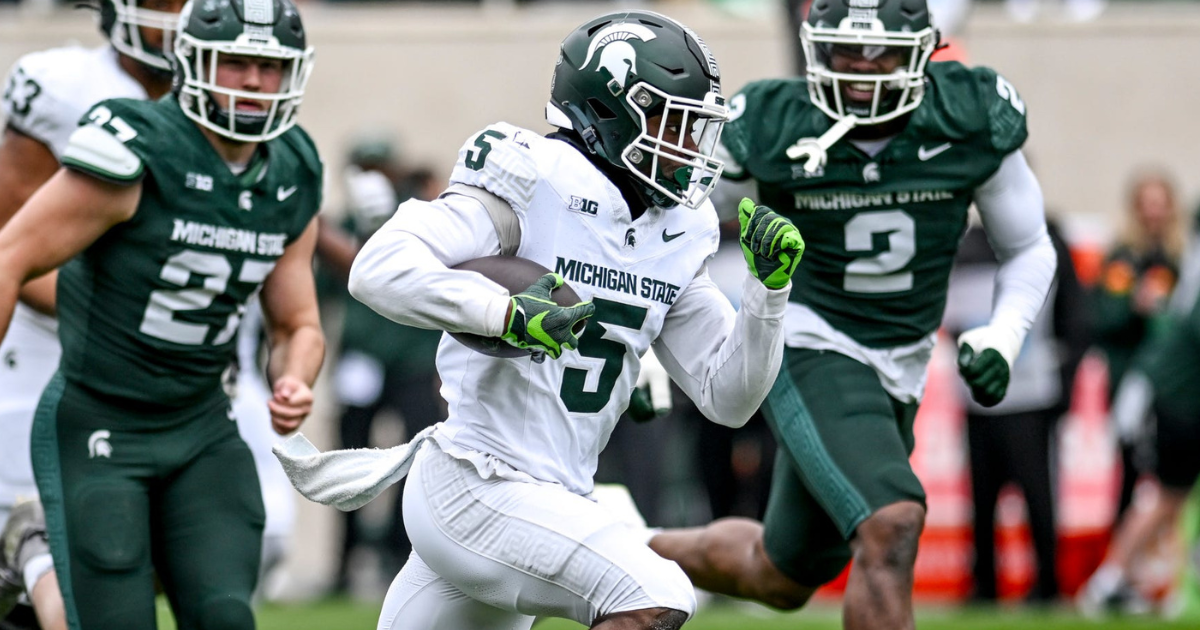 Michigan State RB Nate Carter shows off versatility in spring game