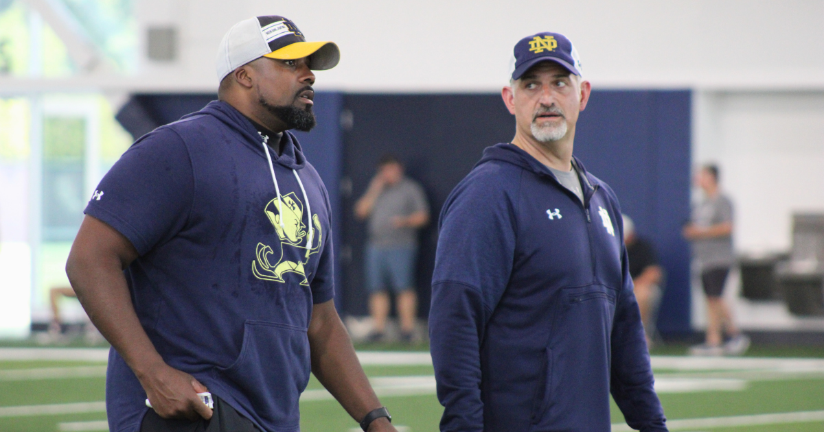 Where is the Notre Dame coaching staff Wednesday, May 8, 2024