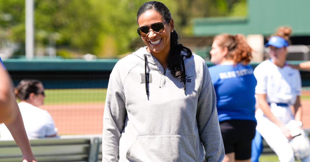 Duke softball coach Marissa Young critical of strike zone in Game 1 of ...