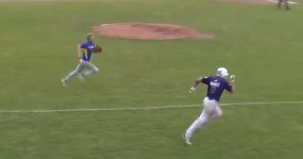 Baseball player in Ohio makes incredible play running down batter at ...