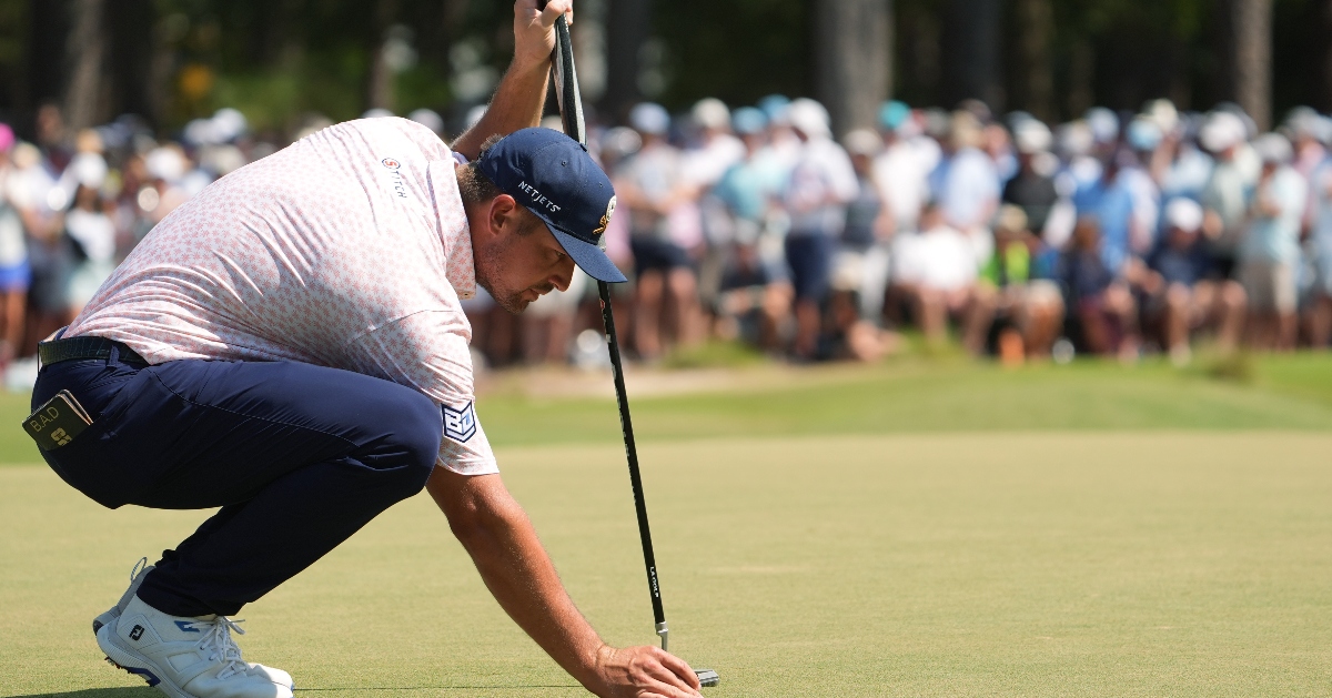 Bryson DeChambeau getting treatment for his hip as he leads U.S. Open