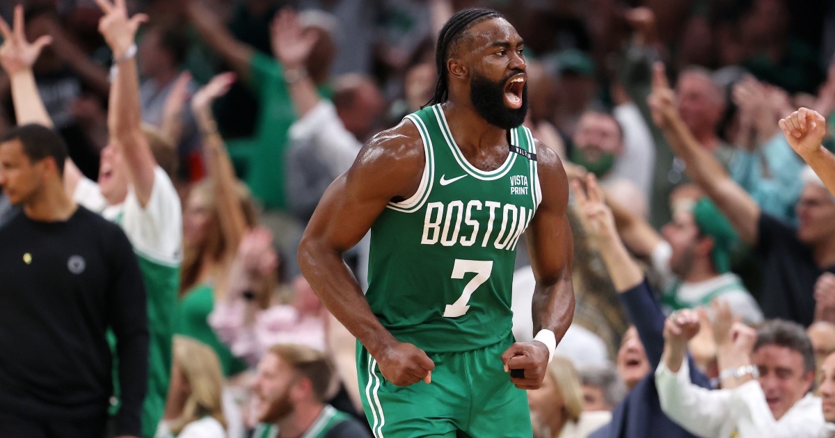 Wheeler (Ga.) boys basketball retires NBA star Jaylen Brown’s number - On3