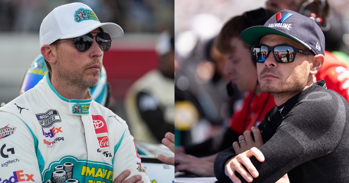 Denny Hamlin explains reason for contact with Kyle Larson, leading to ...