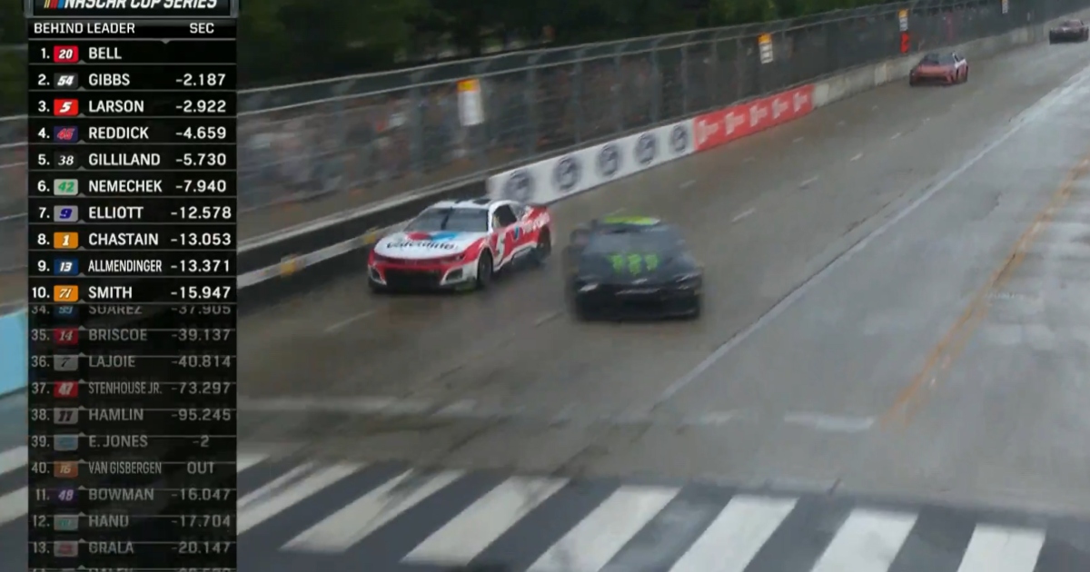 Kyle Larson crashes hard, gets buried under tire barrier after close ...