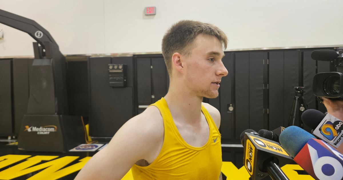 Brock Harding adjusts his shot