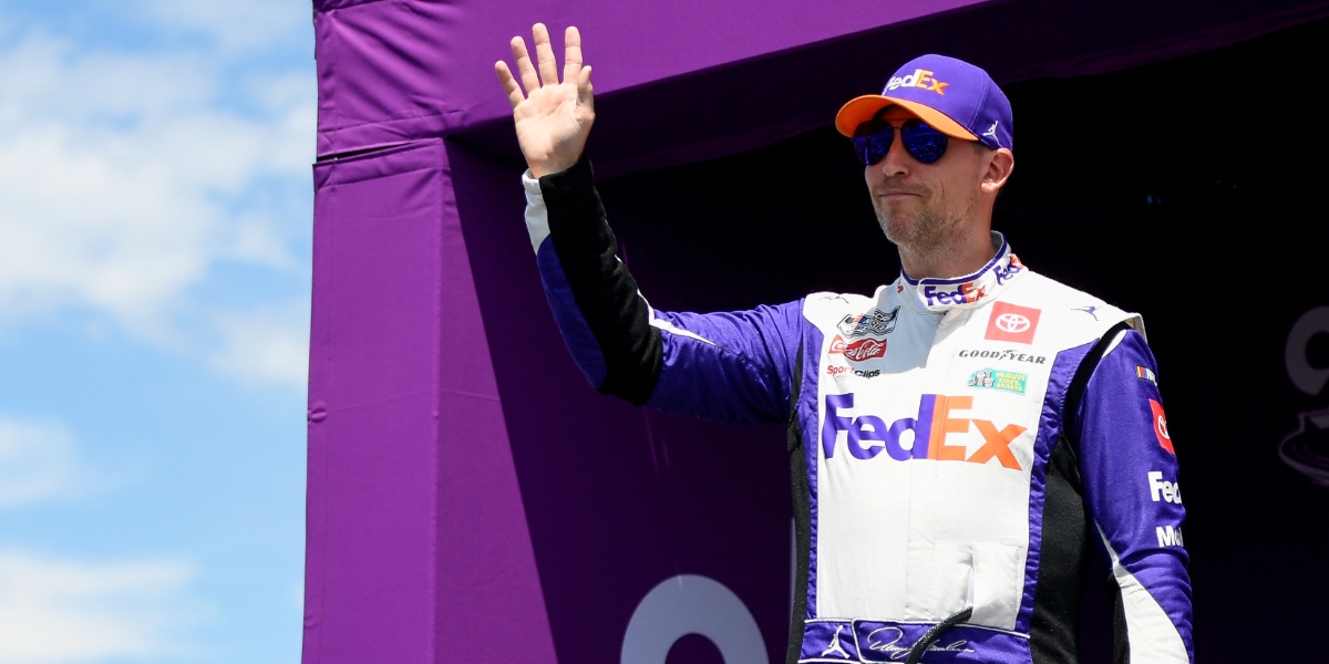 Denny Hamlin wins Cook Out 400 pole award at Richmond Raceway Denny Hamlin wins Cook Out 400 pole award at Richmond Raceway