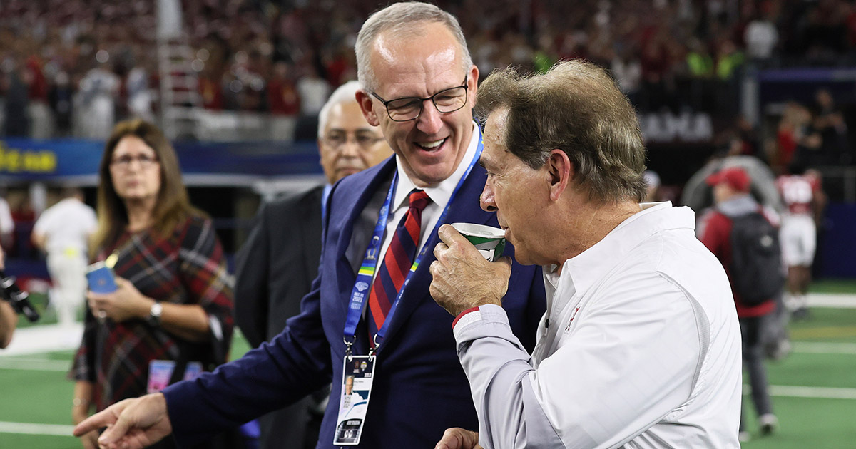 Greg Sankey jabs Nick Saban for forgetting SEC Media Days credential ...