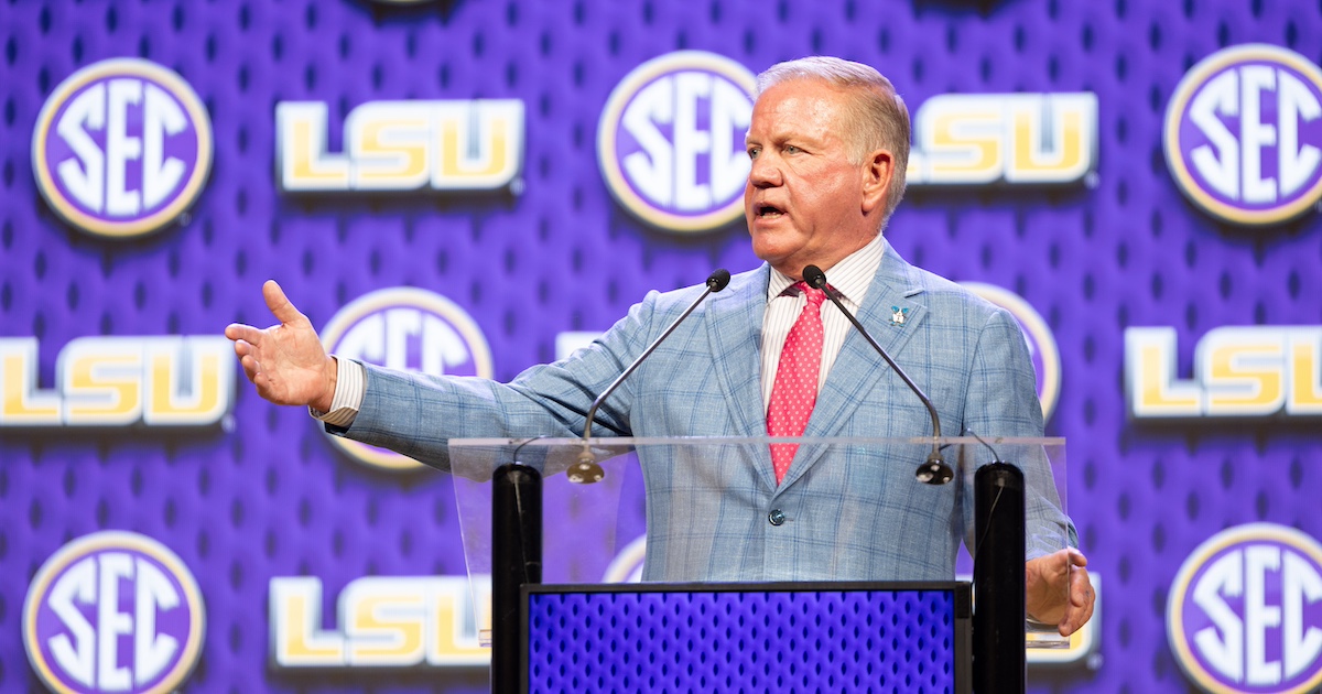 Brian Kelly talks defensive growth at Rotary Club of Baton Rouge - On3