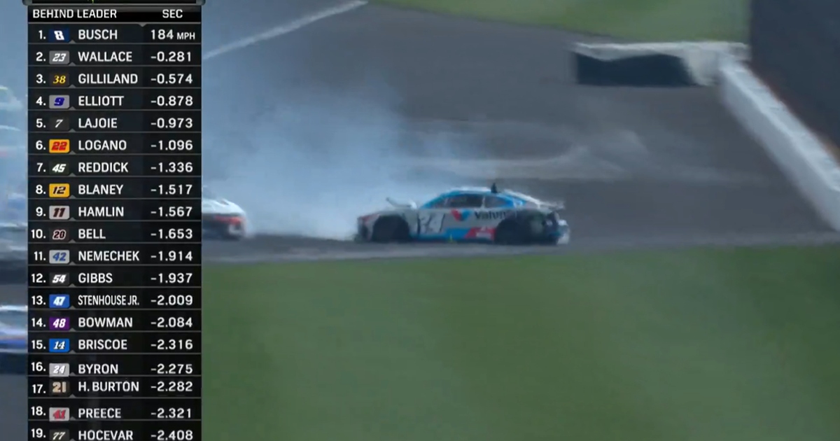 William Byron takes massive hit in Brickyard wreck with AJ Allmendinger