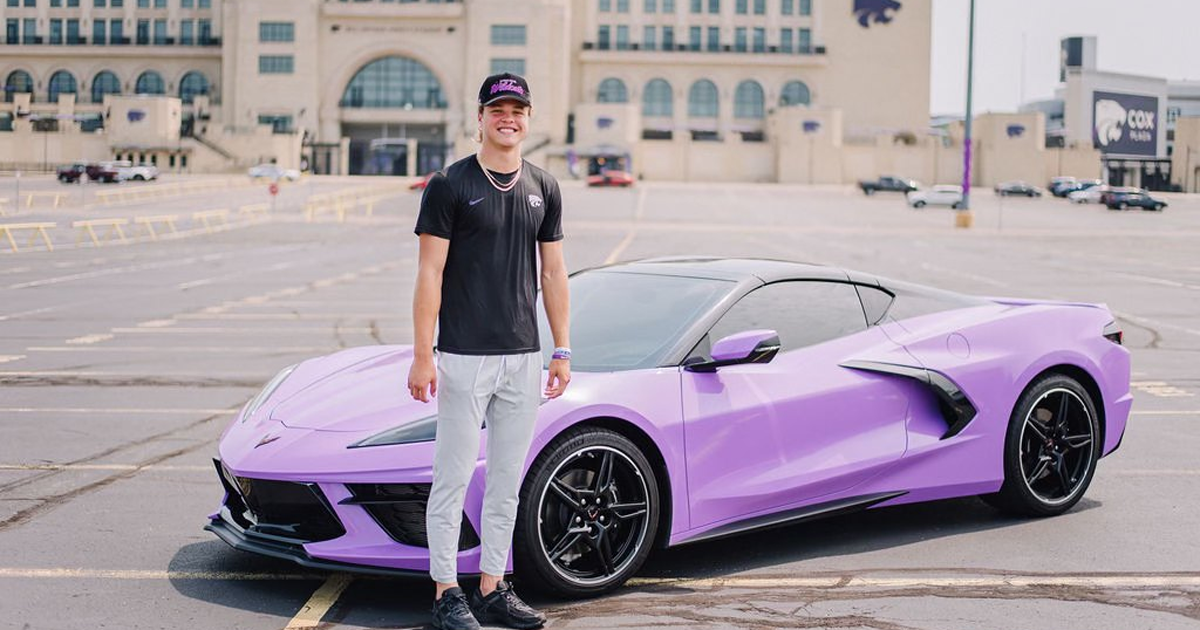 Avery Johnson shows off 'one-of-a-kind' lavender Corvette through NIL deal