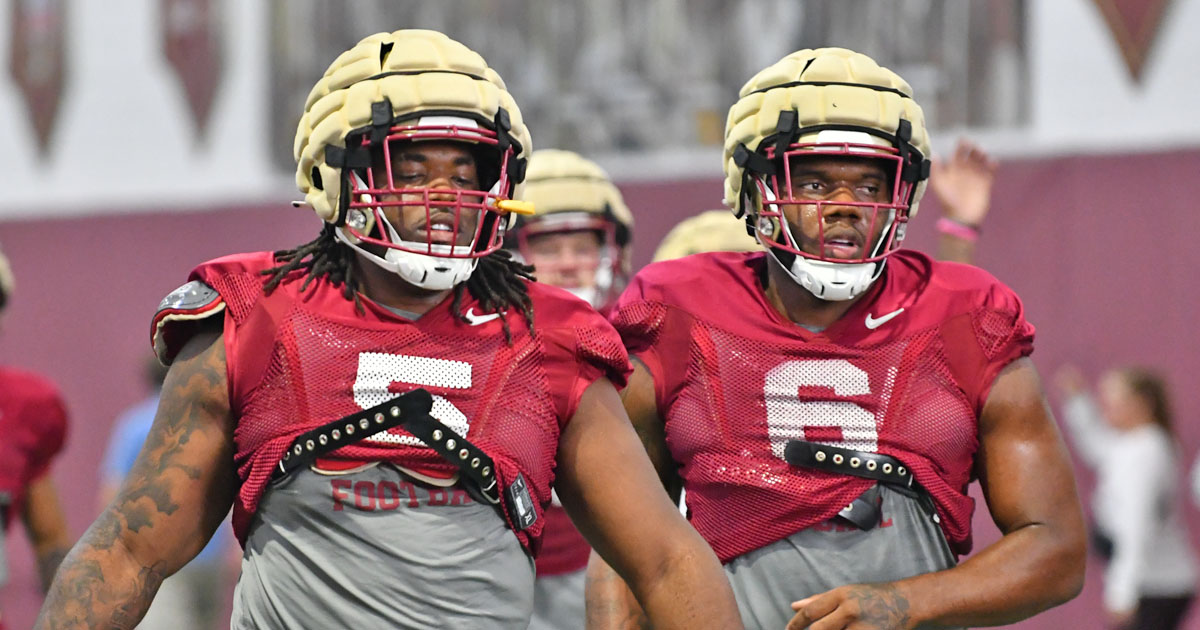 Florida State defensive line flexes its muscle as pads come on