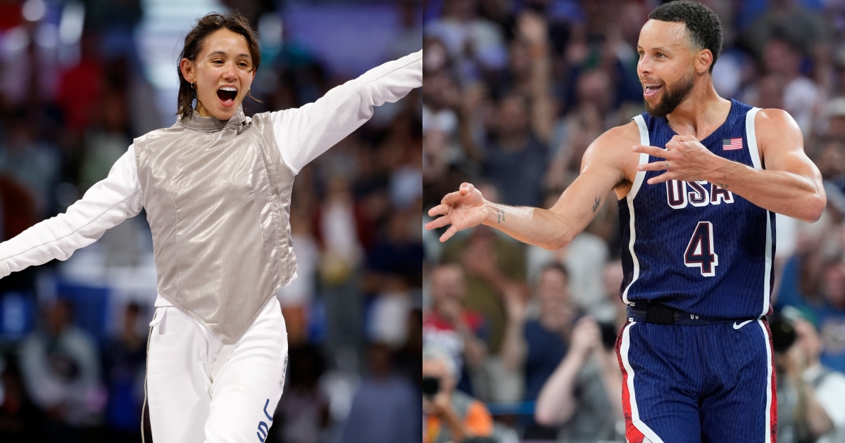 Gold medalist Lee Kiefer shares moment with Stephen Curry, A'ja Wilson ...