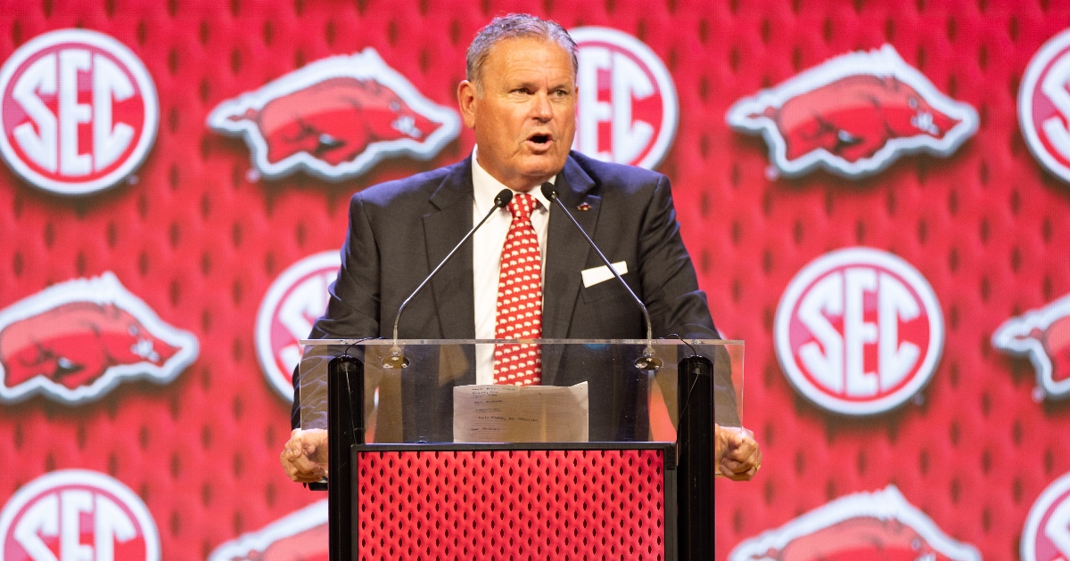 Arkansas reveals players who will join Sam Pittman at SEC Media Days - On3