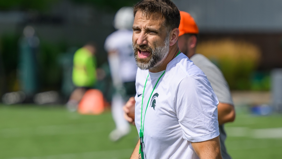 Michigan State DC Joe Rossi, sorting through player evaluations