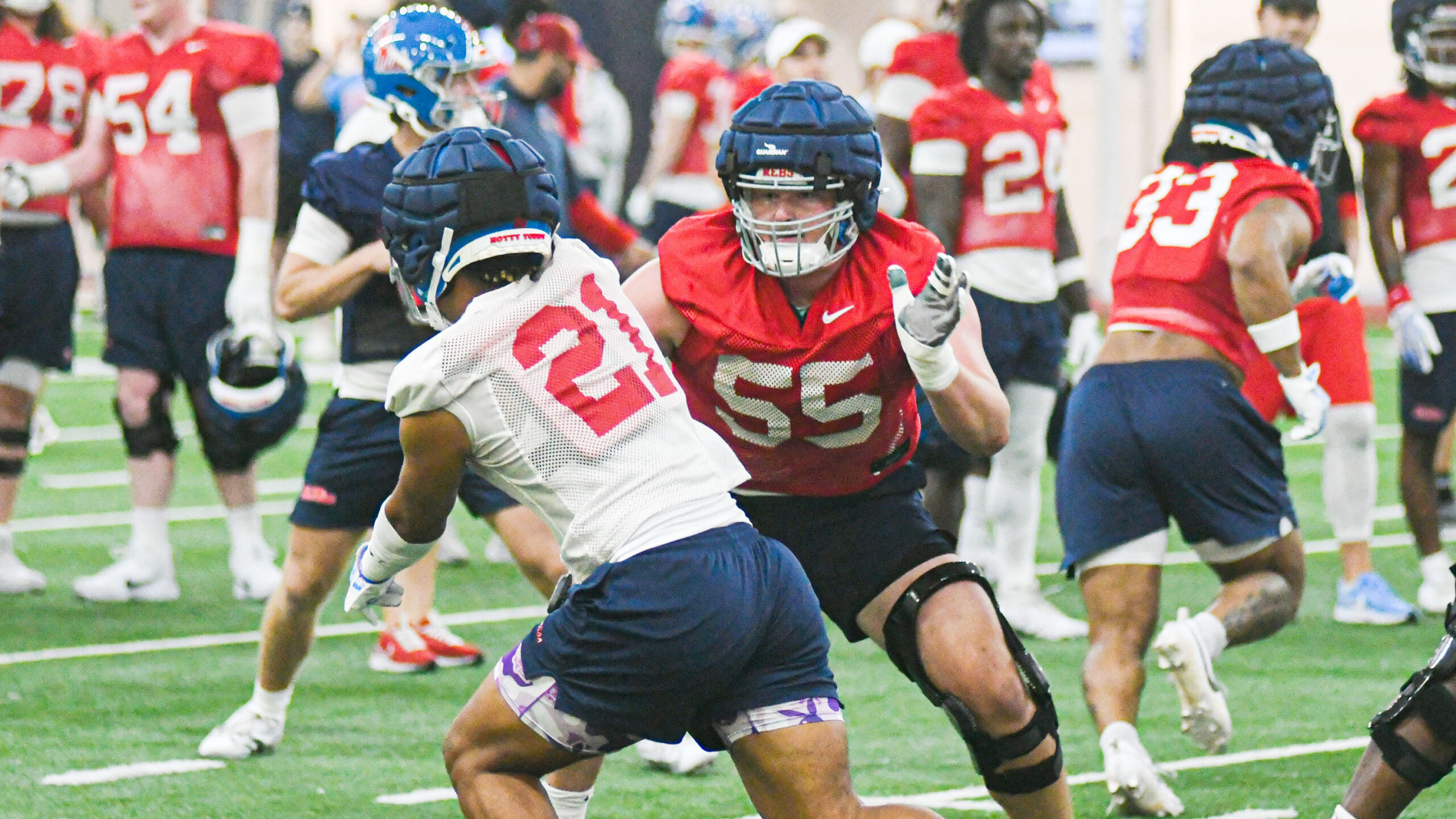 Ole Miss has the size up front on offense it was lacking last year