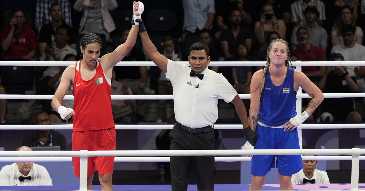 Imane Khelif beats Anna Luca Hamori handily, advances to boxing ...