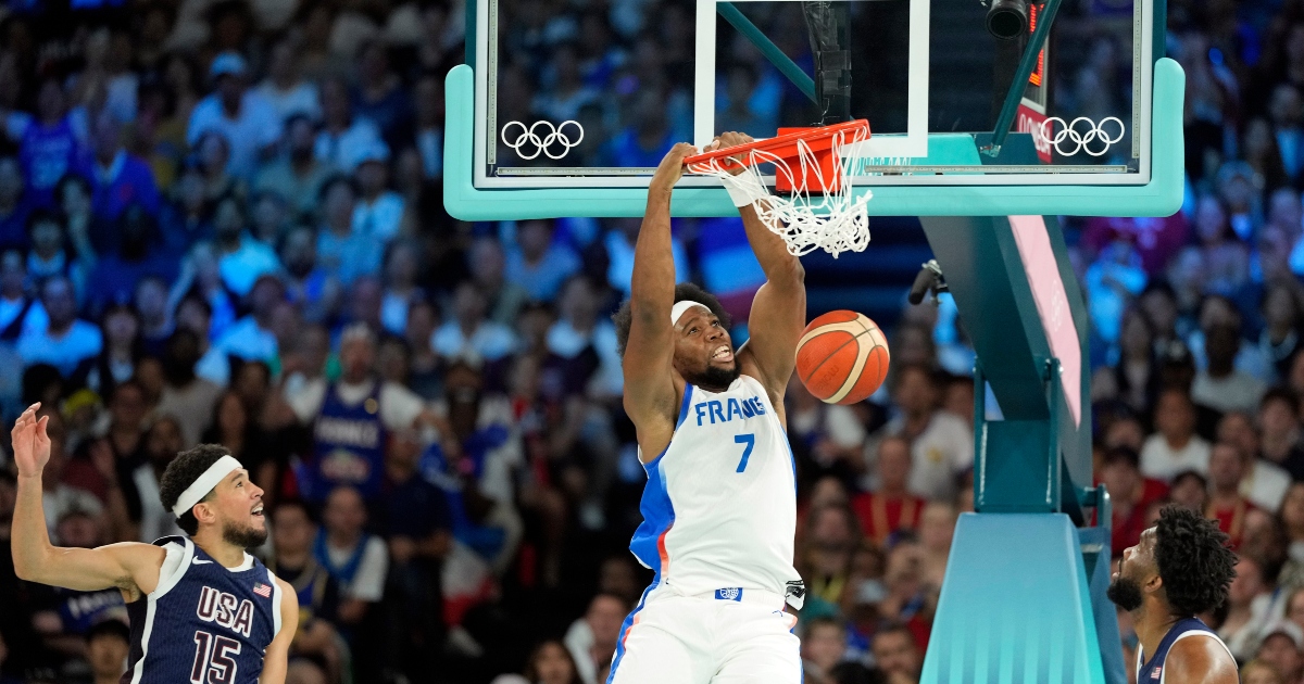 France's Guerschon Yabusele posterizes LeBron James in Olympic gold ...