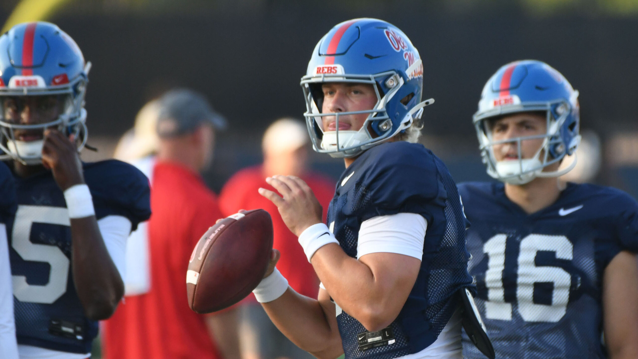 Ole Miss' Charlie Weis, Jr. and QB Jaxson Dart have strong bond
