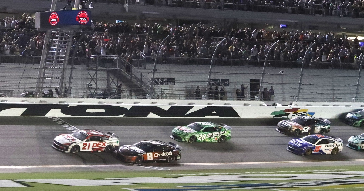 Denny Hamlin reacts to Leigh Diffey's 'fantastic' call of Daytona finish