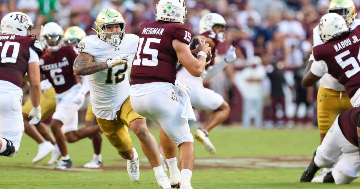 Notre Dame at Texas A&M snap counts, participation chart: Defense