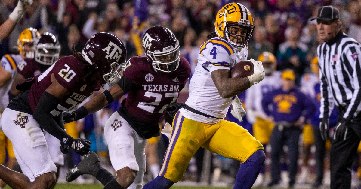 LSU safety Jardin Gilbert ejected for targeting after spectacular catch ...