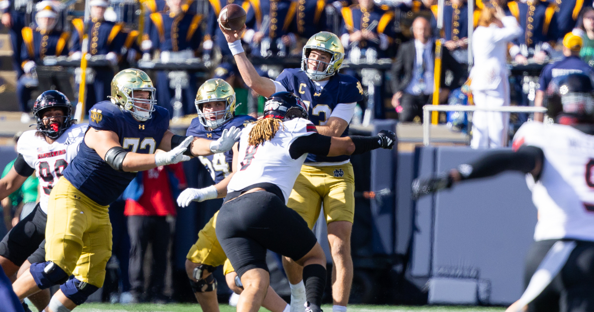 Notre Dame releases depth chart for Week 3 at Purdue