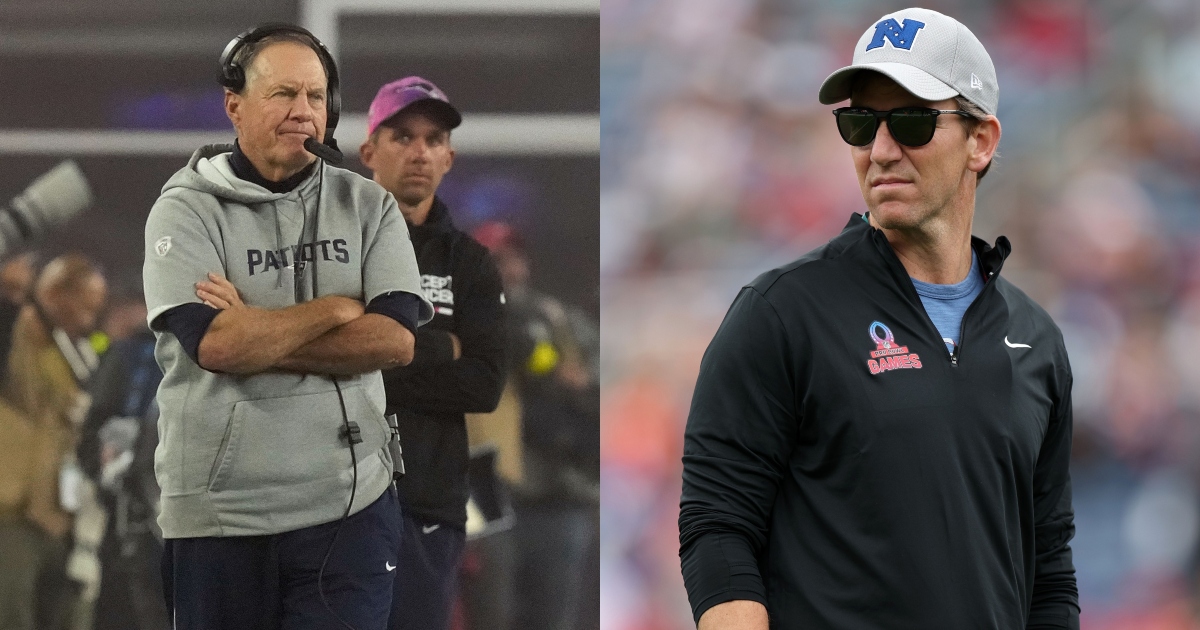 Bill Belichick, Eli Manning hilariously declare peace treaty during ...