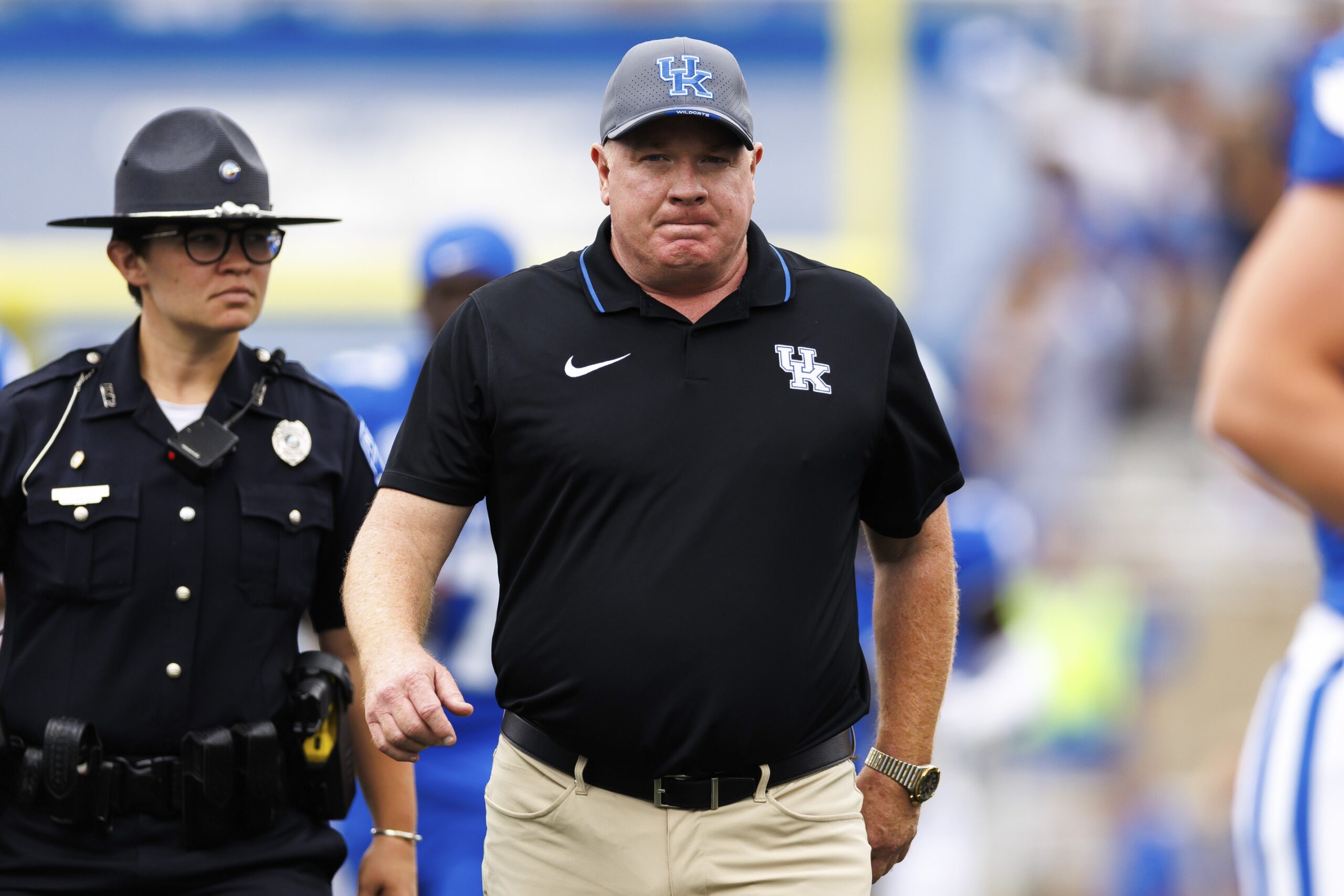 Mark Stoops took the blame for the end of the first half: "That's on me ...