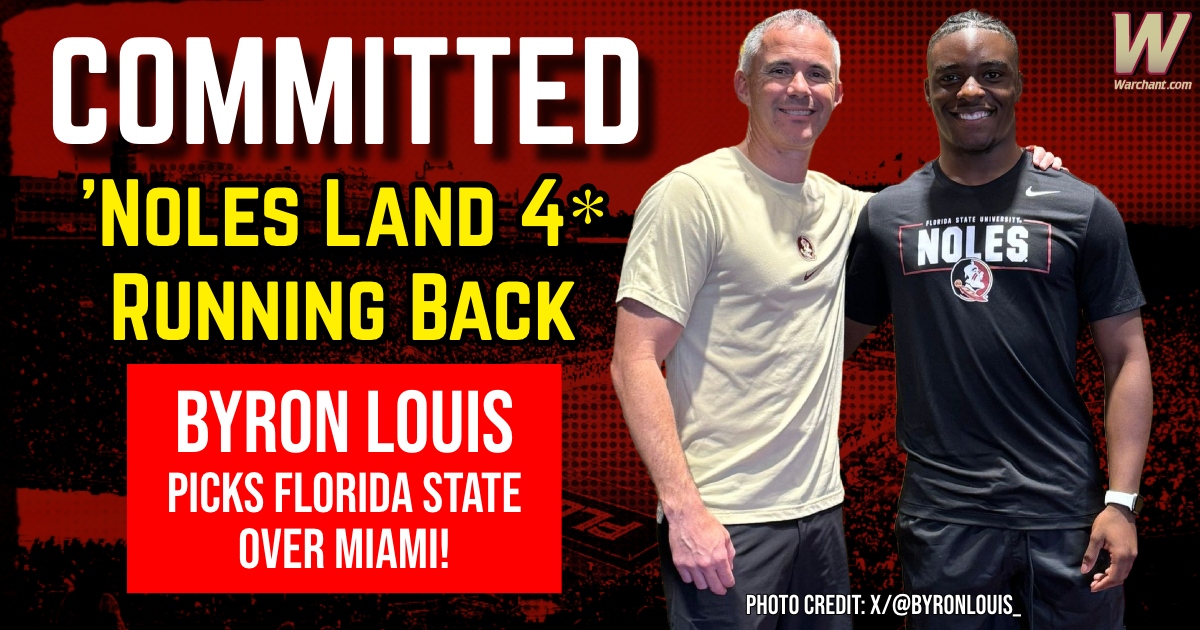 Florida State lands commitment from 4-star RB Byron Louis Florida State lands commitment from 4-star RB Byron Louis